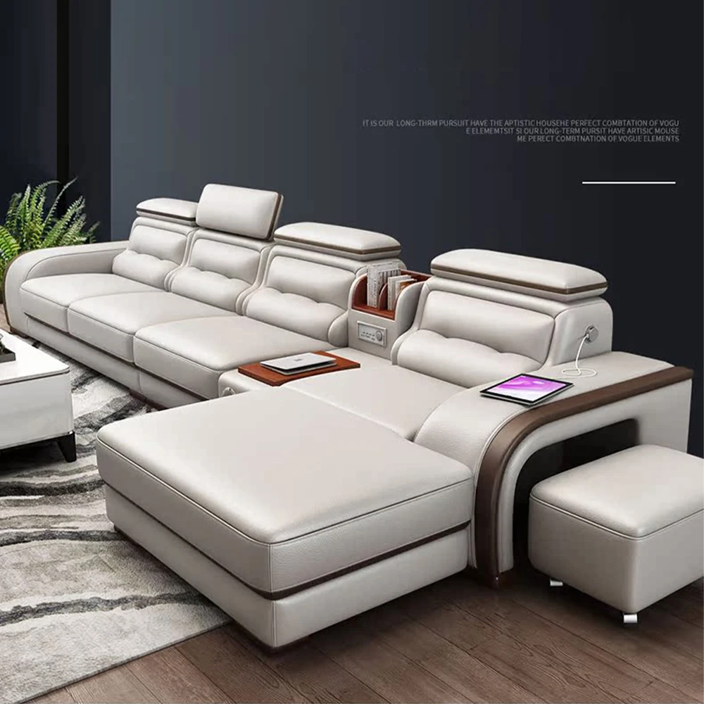 MINGDIBAO-Modern-Genuine-Leather-Sofa-with-Bluetooth-Speaker-USB-and ...