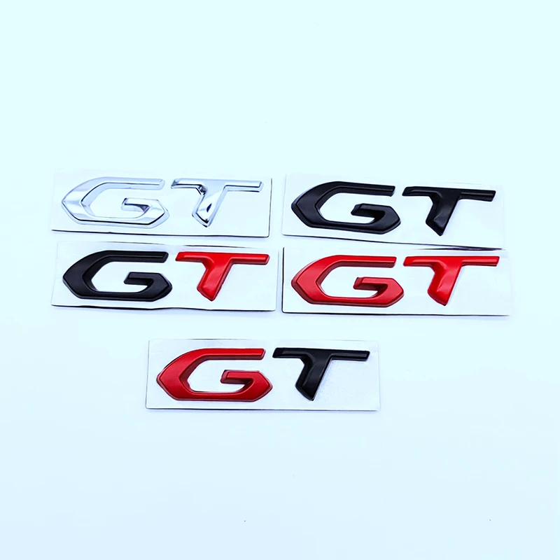3D-Metal-Chrome-Black-Logo-GT-Emblem-Car-Trunk-Badge-For-208-2008-205 ...