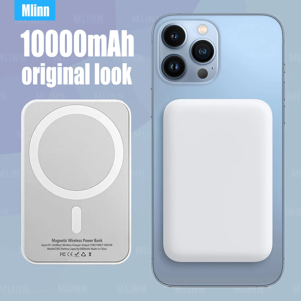 10000mAh 1:1 맥세이프 보조베터리 Macsafe 무선 충전기 외부 휴대용 보조 배터리 미니 보조베터리 아이폰 14 13 ...