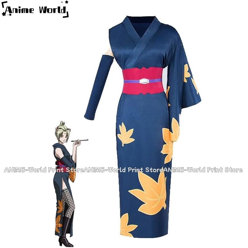《Custom Size》Anime Gintama Tsukuyo Cosplay Costumes Women Kimonos ...