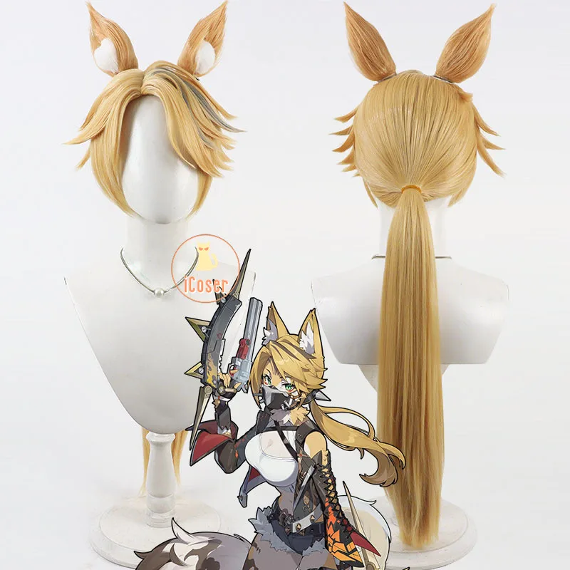 Zenless Zone Zero Pulchra Fellini Cosplay Wig with Ears ZZZ Ginger ...