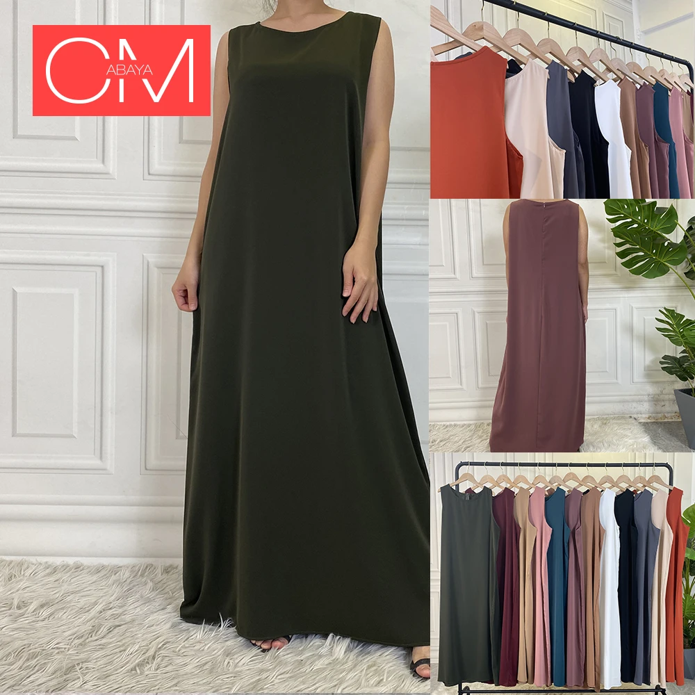 Fashion-Inner-Slip-Abaya-Dress-Sleeveless-Islamic-Women-Clothing-Maxi ...