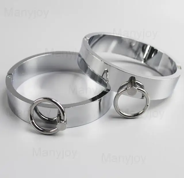 HotX-Stainless-Steel-Male-Slave-Neck-Collar-Handcuff-Wrist-Ankle-Cuffs ...