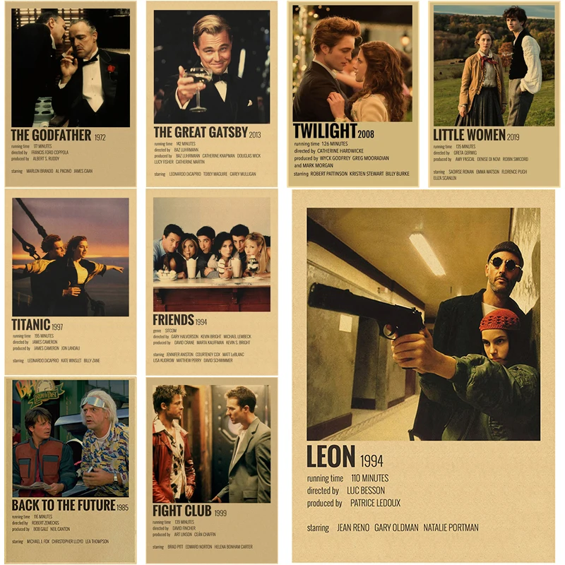 Classic-Movie-TV-Anime-Series-Poster-Retro-Kraft-Paper-Prints-Leon ...