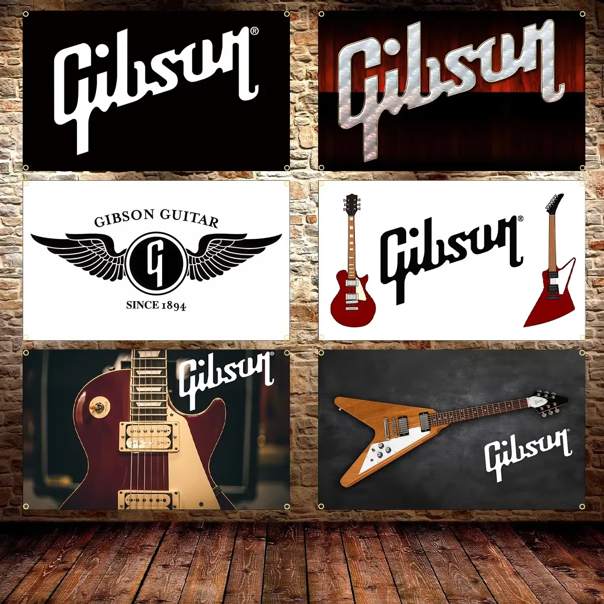 90x150CM 3X5FT Guitar Flag Polyester Printed guitar Banner For Decor ...