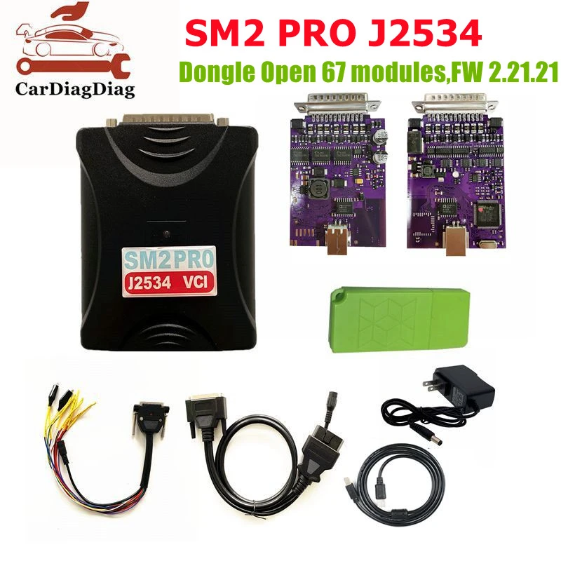 Sm2 Pro J2534 Vci Version 2.21.18 Obd2 Ecu Programmer Read Write Support 67 In 1 Scanmatik 2 Pro ...