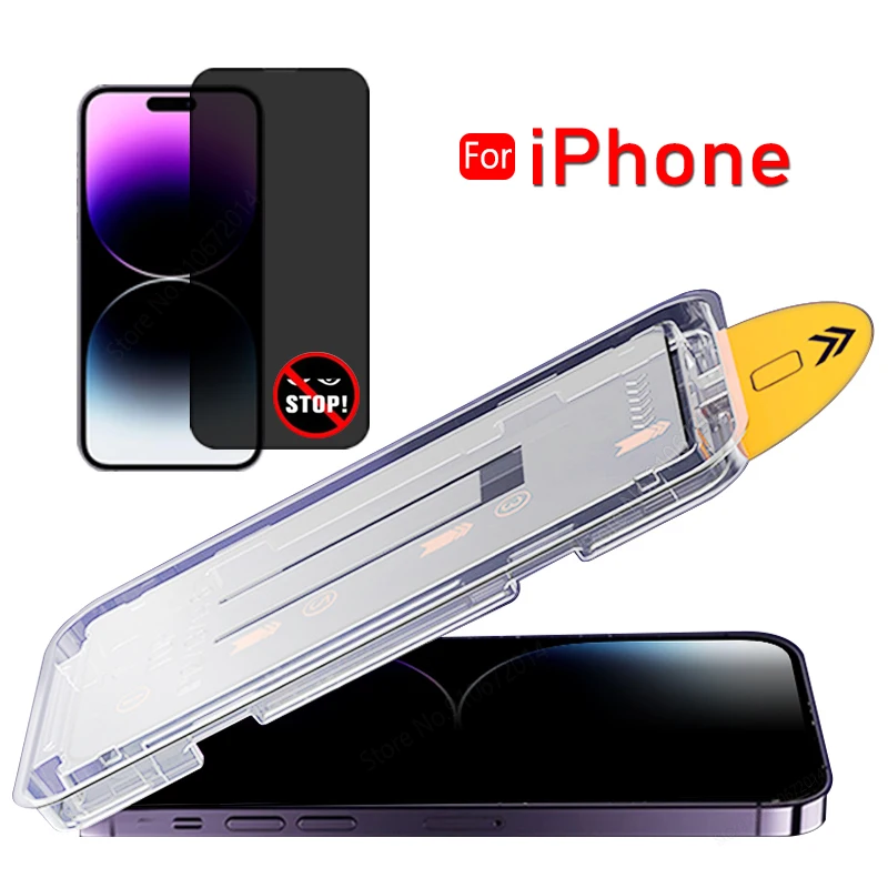 Privacy-Tempered-Glass-For-iPhone-15-14-Plus-13-12-11-Pro-Max-Anti-spy ...