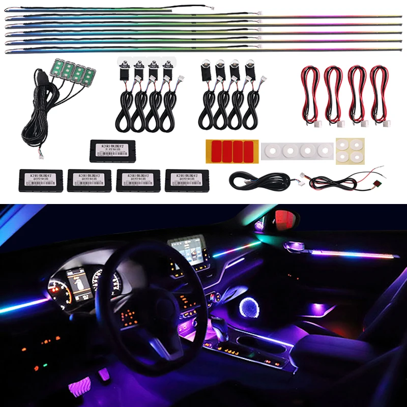 14 in 1 18 in 1 64 colori RGB Symphony Car Atmosphere Interior LED ...