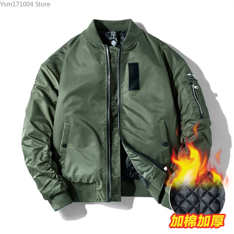 Men-s-Baseball-Jacket-Thickened-Pilot-Down-Jacket-Short-School-Team ...