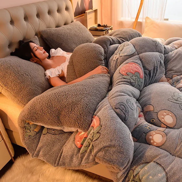 New Super Soft Cashmere Wool Quilt Winter Thickened Comforter Warmth ...