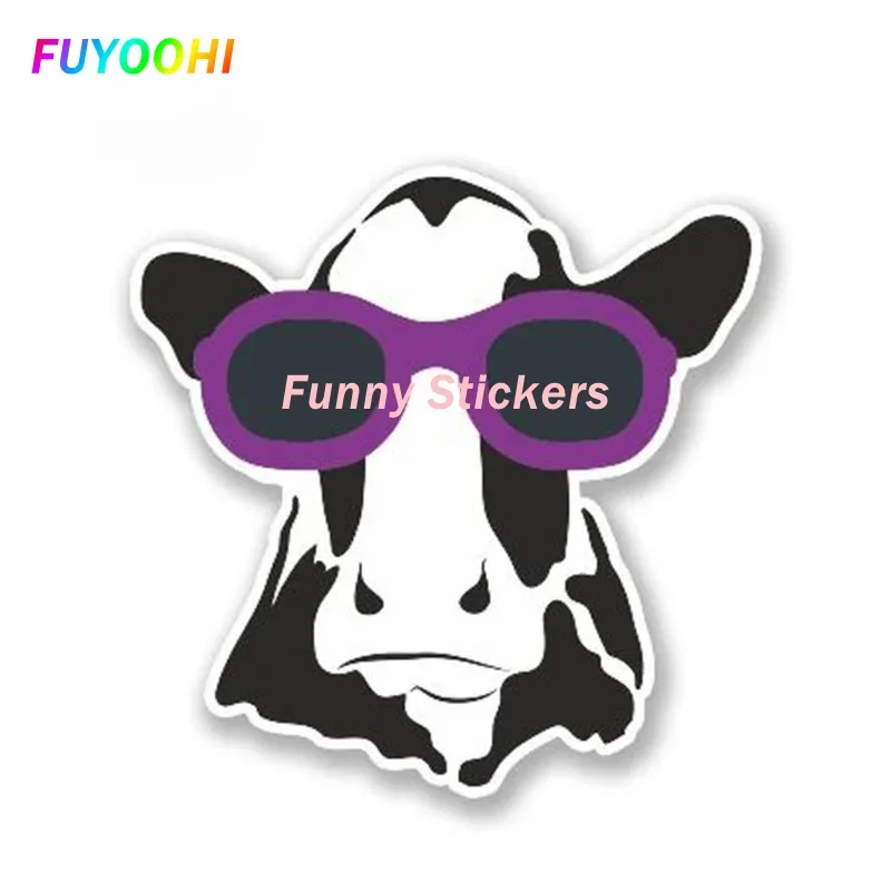 FUYOOHI-Funny-Stickers-Car-Sticker-Cool-Cow-Head-Decal-Car-Styling ...