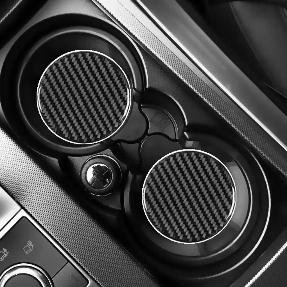 2pcs-Carbon-Fiber-Car-Sink-Mat-Coaster-Water-Cup-Holder-Anti-slip-Pad ...