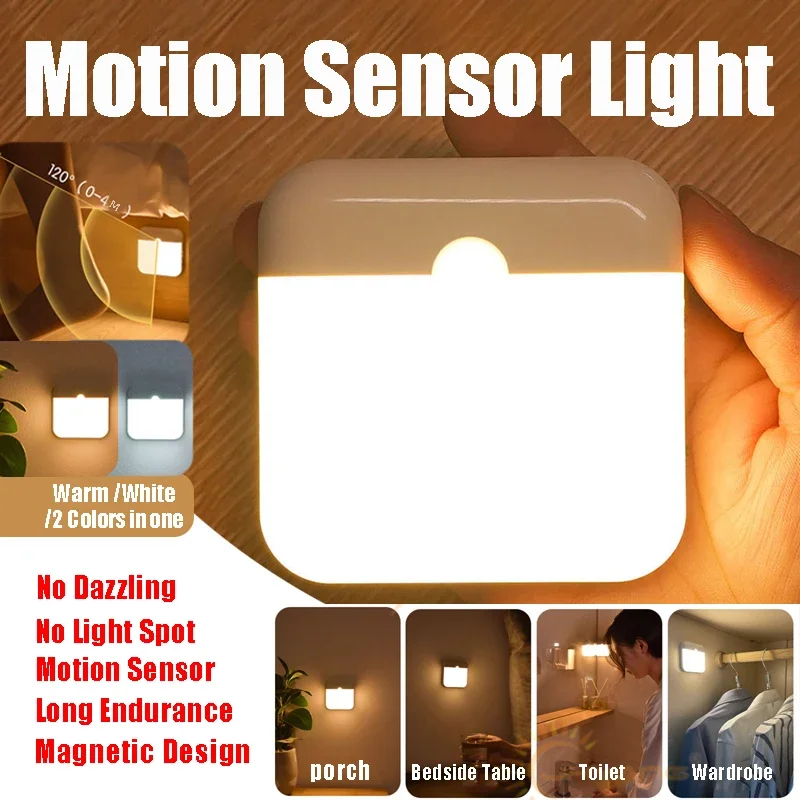 Smart-LED-Night-Lights-Motion-Sensor-Wireless-Light-TYPE-C-Rechargeable ...