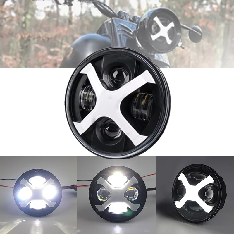5.75 Led Headlight Motorcycle Sportster | 5.75inch Led Headlight ...
