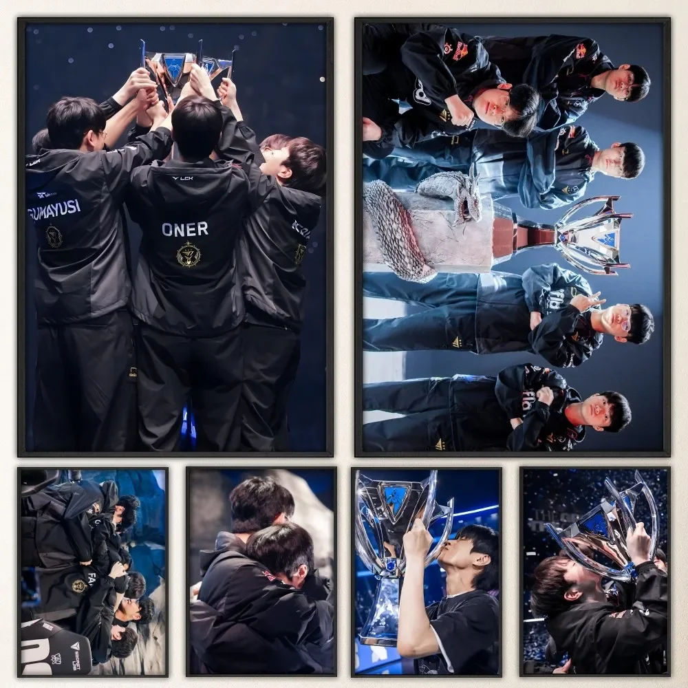 2023-T1-L-LOL-LPL-Champion-Poster-Vintage-Prints-Art-Home-Painting-Bathroom-Kitchen-Bar ...