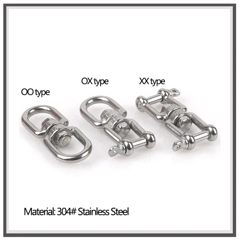 8-Shape-304-Stainless-Steel-Rotating-Ring-Wire-Rope-Connect-Shackle ...