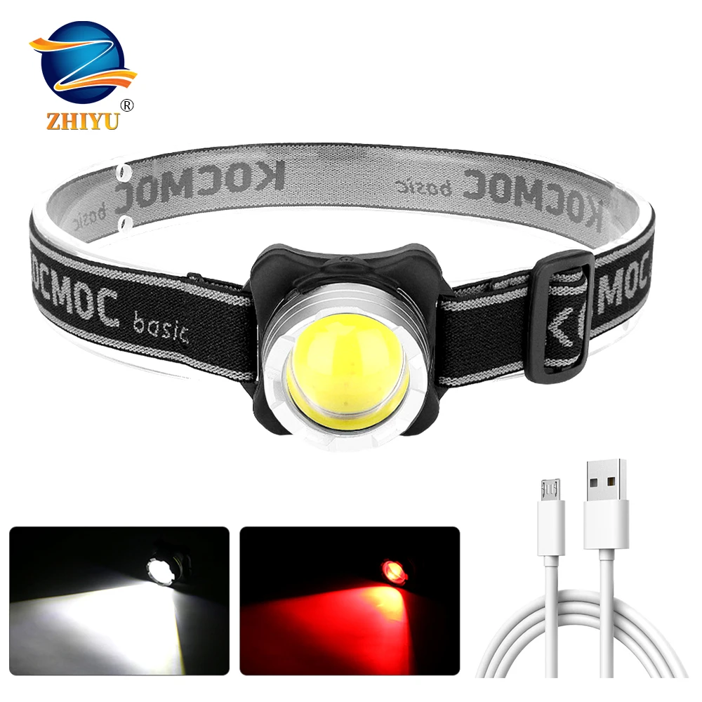 USB-Rechargeable-Headlamp-Mini-Portable-Headlight-Torch-Head-Lamp ...