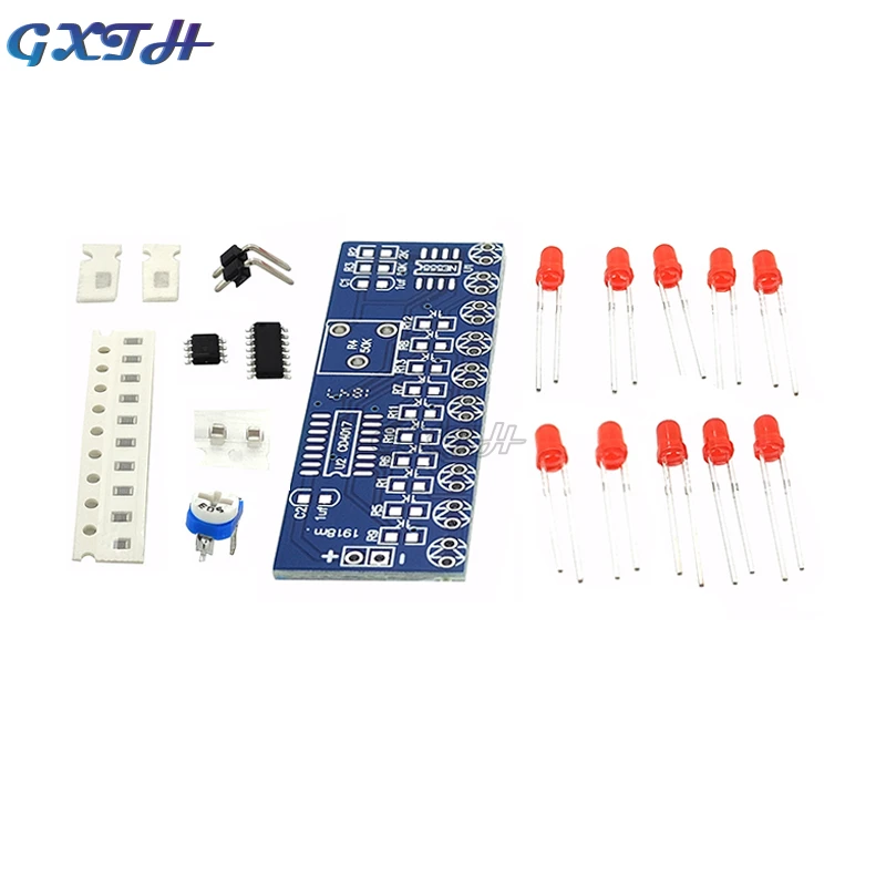 Smd Practice Board Ne555+cd4017 Running Water Lamp Led Electronic Diy ...