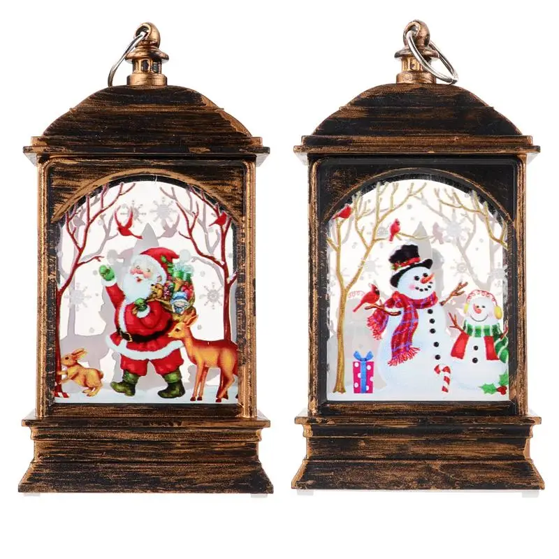2pcs-Christmas-Lanterns-Decorative-Christmas-Snow-Globe-Lantern-Xmas ...