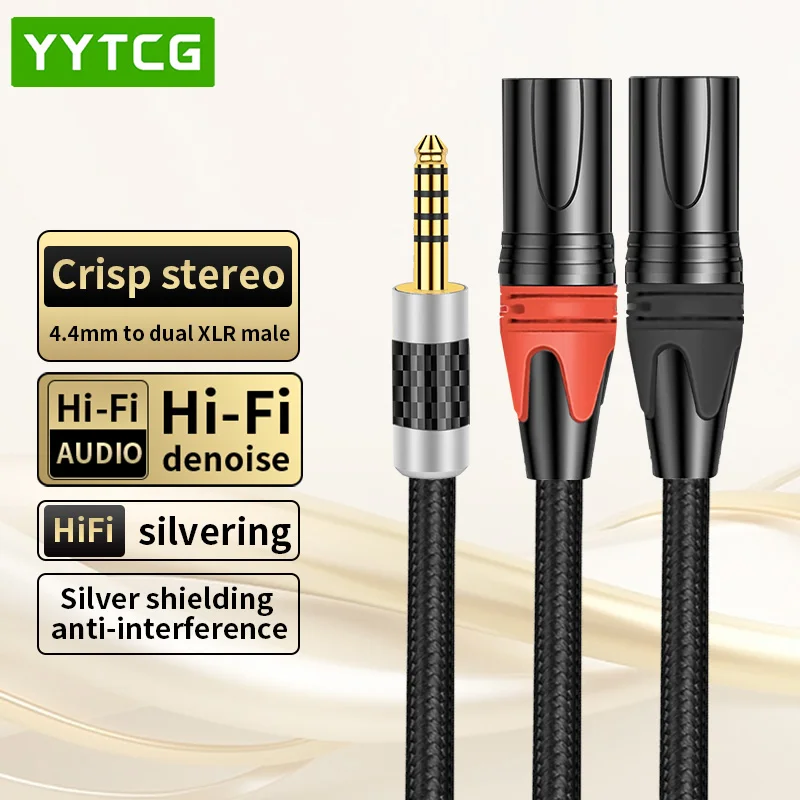 Hifi-4-4mm-Balanaced-to-2XLR-Audio-Cable-OFC-Silver-Plating-4-4mm ...