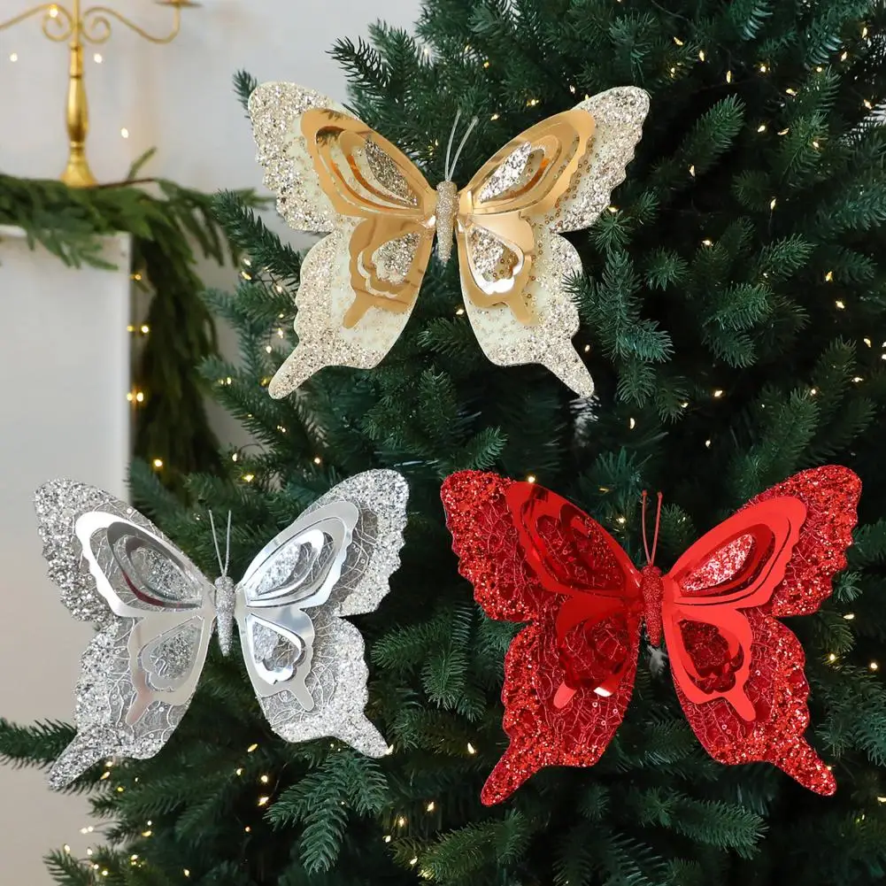 Realistic Butterfly Tree Decorations Christmas Tree Butterfly ...