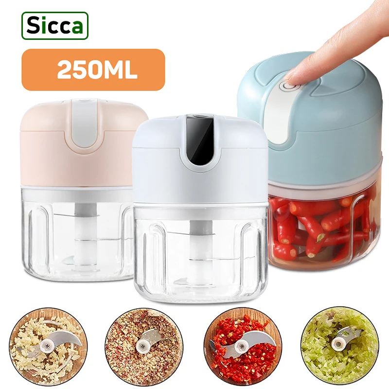 250mL-Mini-Electric-Garlic-Masher-Chopper-Cutter-Ginger-Blender-Machine ...