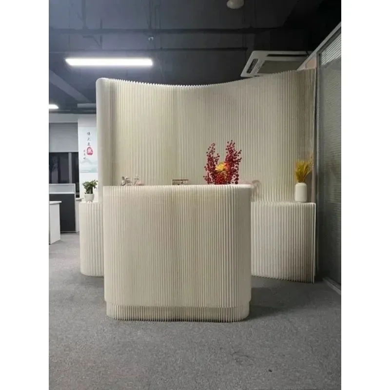 Folding-paper-front-desk-welcome-reception-desk-cash-register-clothing ...