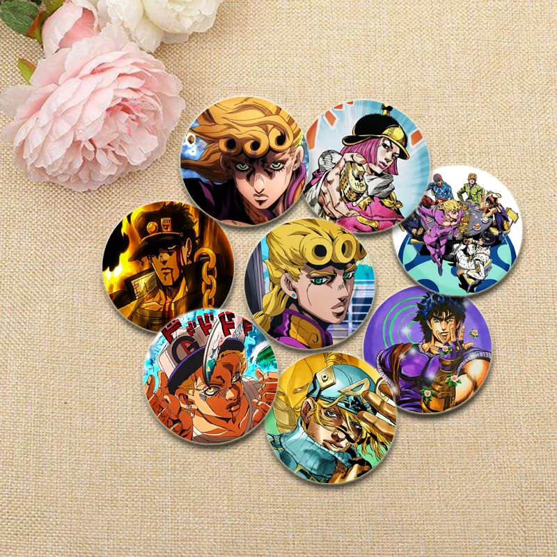 JoJo-Bizarre-Adventure-Cute-Anime-Pins-DIY-Cartoon-Brooches-Handmade ...