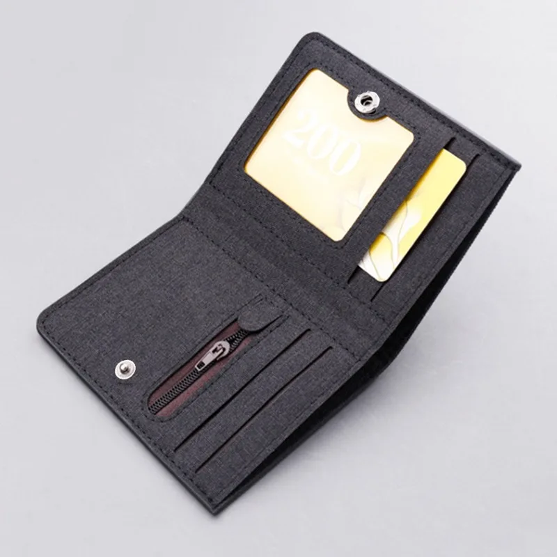 Vertical-Wallets-Canvas-Short-Money-Clip-Men-Short-Bifold-Casual-Men ...