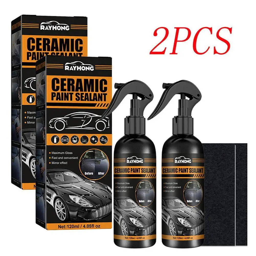 2Pcs-Ceramic-Paint-Sealant-for-Car-Coating-Spray-240ml-Nano-Hydrophobic ...