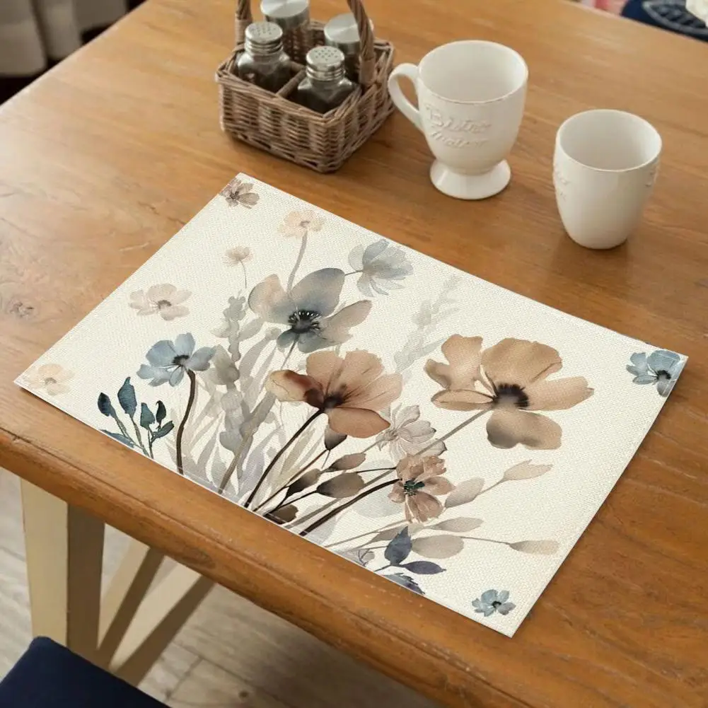 Heat-Isolation-Table-Mat-Floral-Pattern-Printed-Placemats-for-Kitchen ...