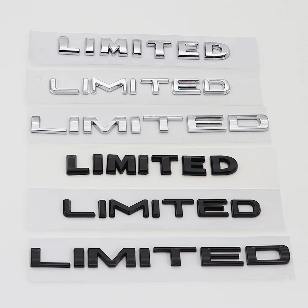 1PC 3D ABS LIMITED Car Letter Logo Sticker Tail Bumper Badge Auto Rear ...