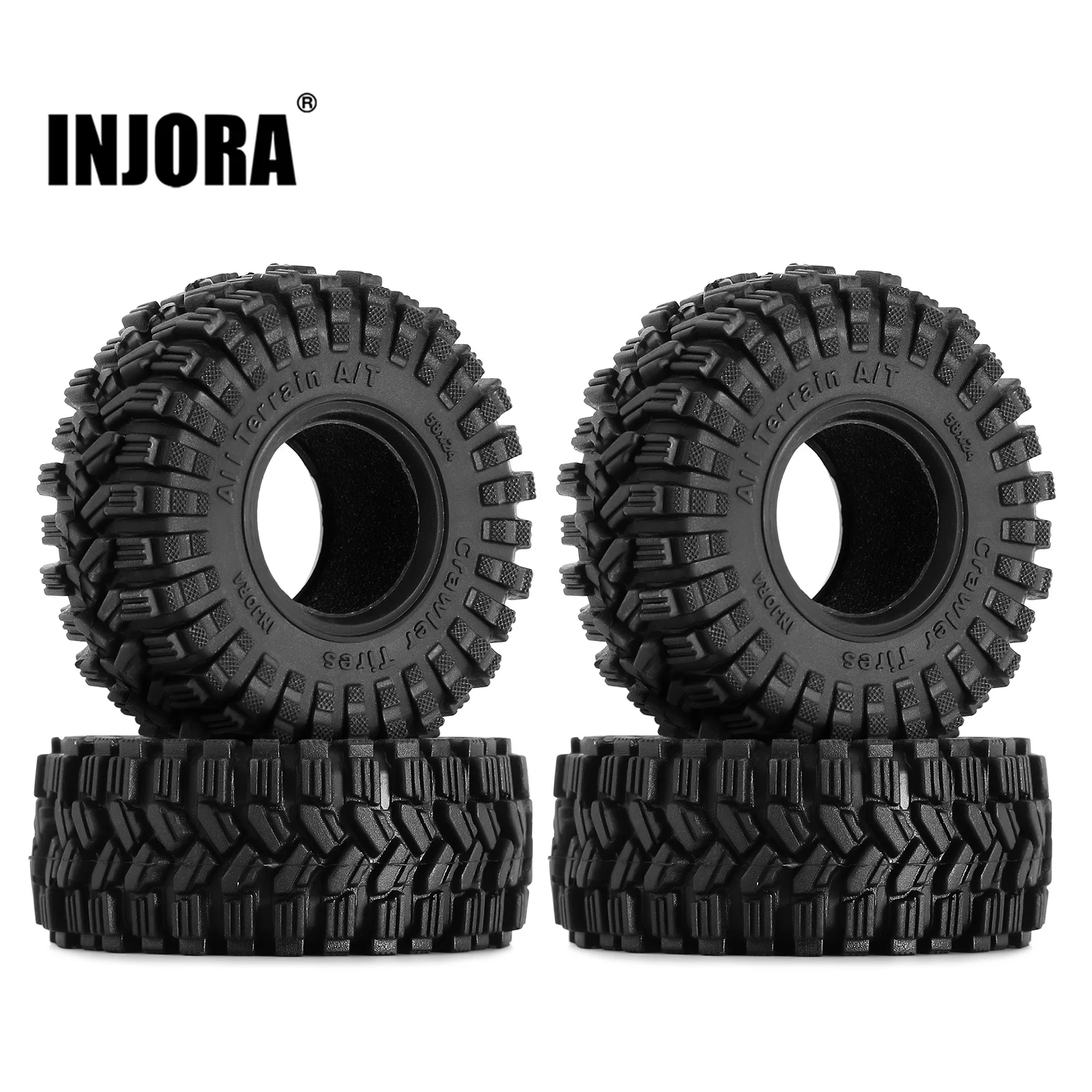 Injora 58*24mm All Terrain Super Soft Sticky 1.0 Wheel Tires For 1/18 1 ...