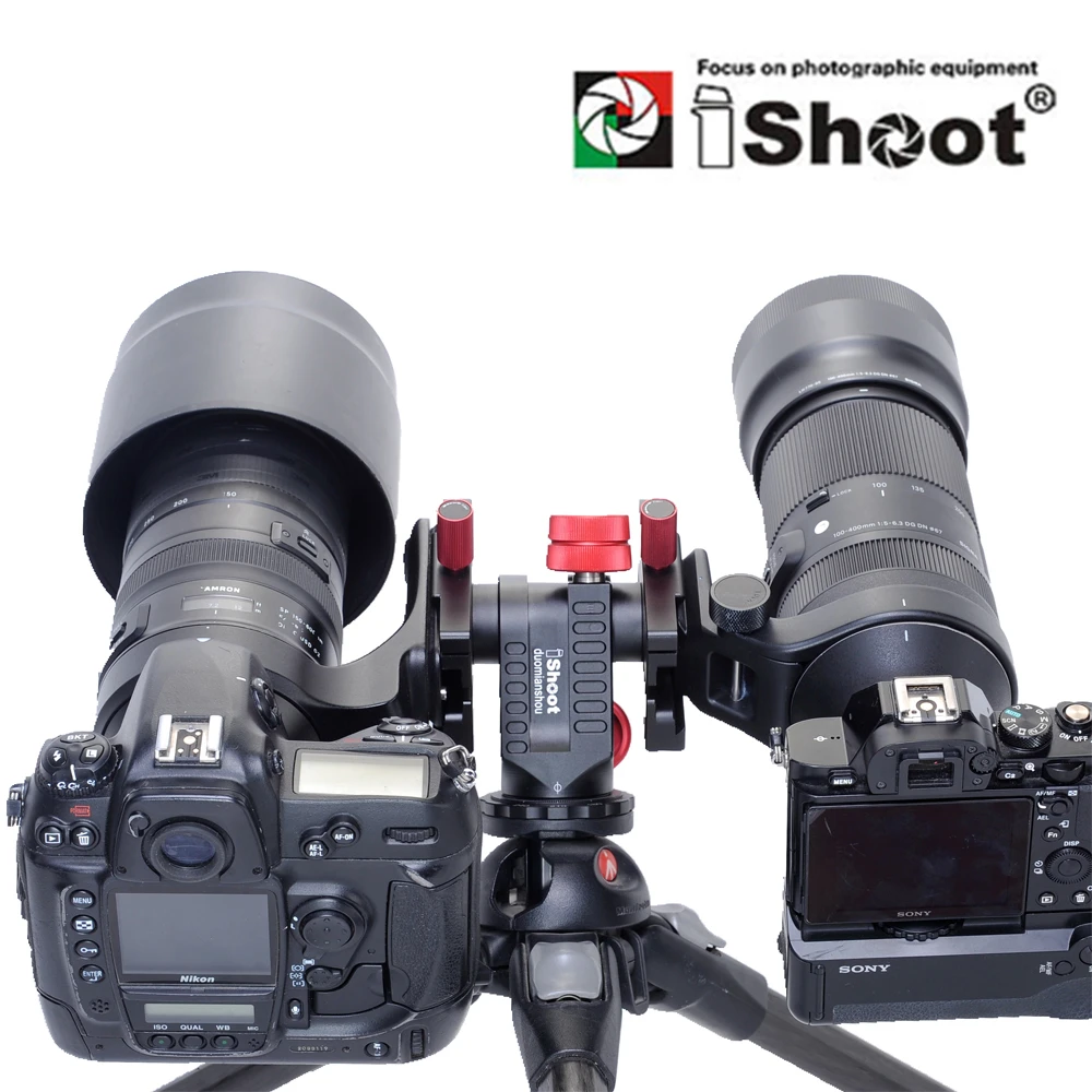Ishoot Dual-camera Sync 360° Cantilever Gimbal Tripod Crane Head For ...