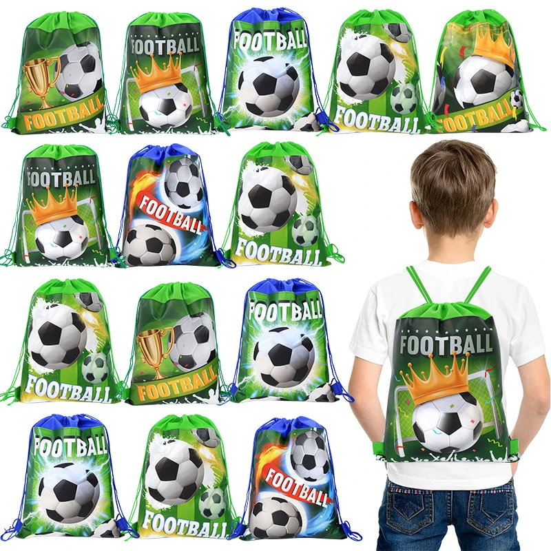 10-20Pcs-Football-Drawstring-Gift-Bags-Non-woven-Soccer-Goodie-Bag ...
