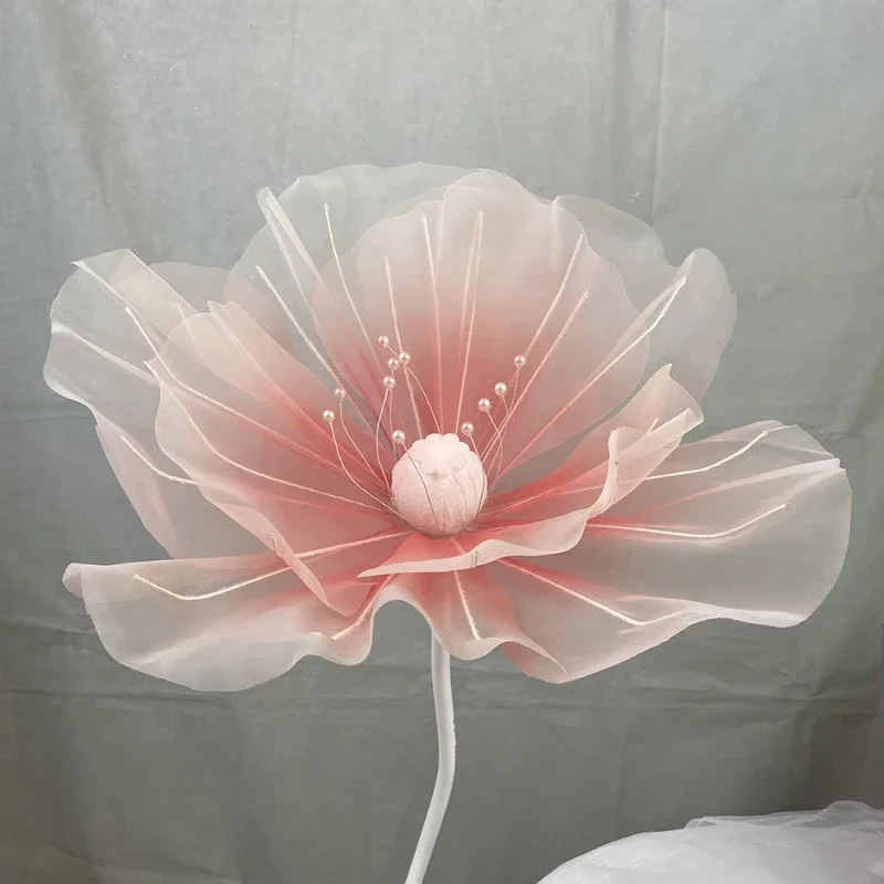 60CM Silk Screen Flower Artificial Poppy Display Window Large Flower ...