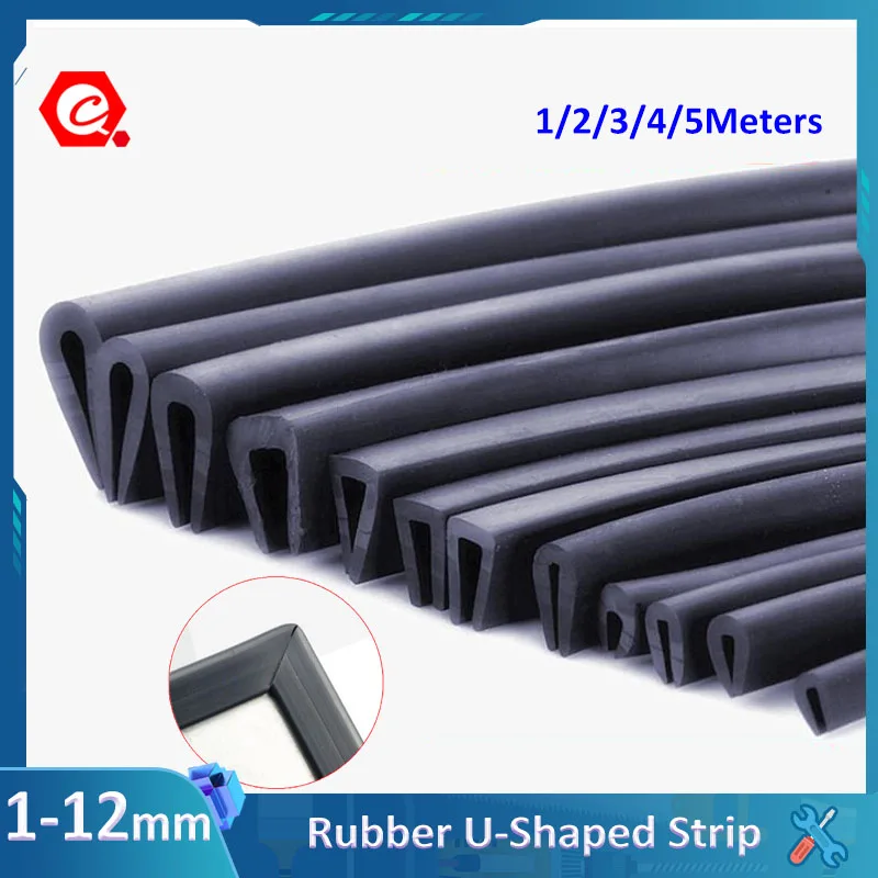 1-5M-Black-Rubber-U-Shaped-Strip-Edging-Sealing-Strip-Anti-Collision ...