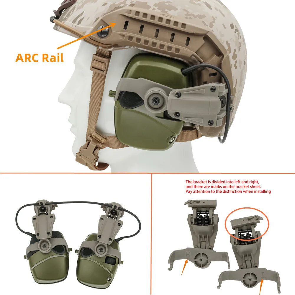 Tactical-Helmet-ARC-Rail-Mount-Adapter-Wendy-for-Tactical-Hearing ...