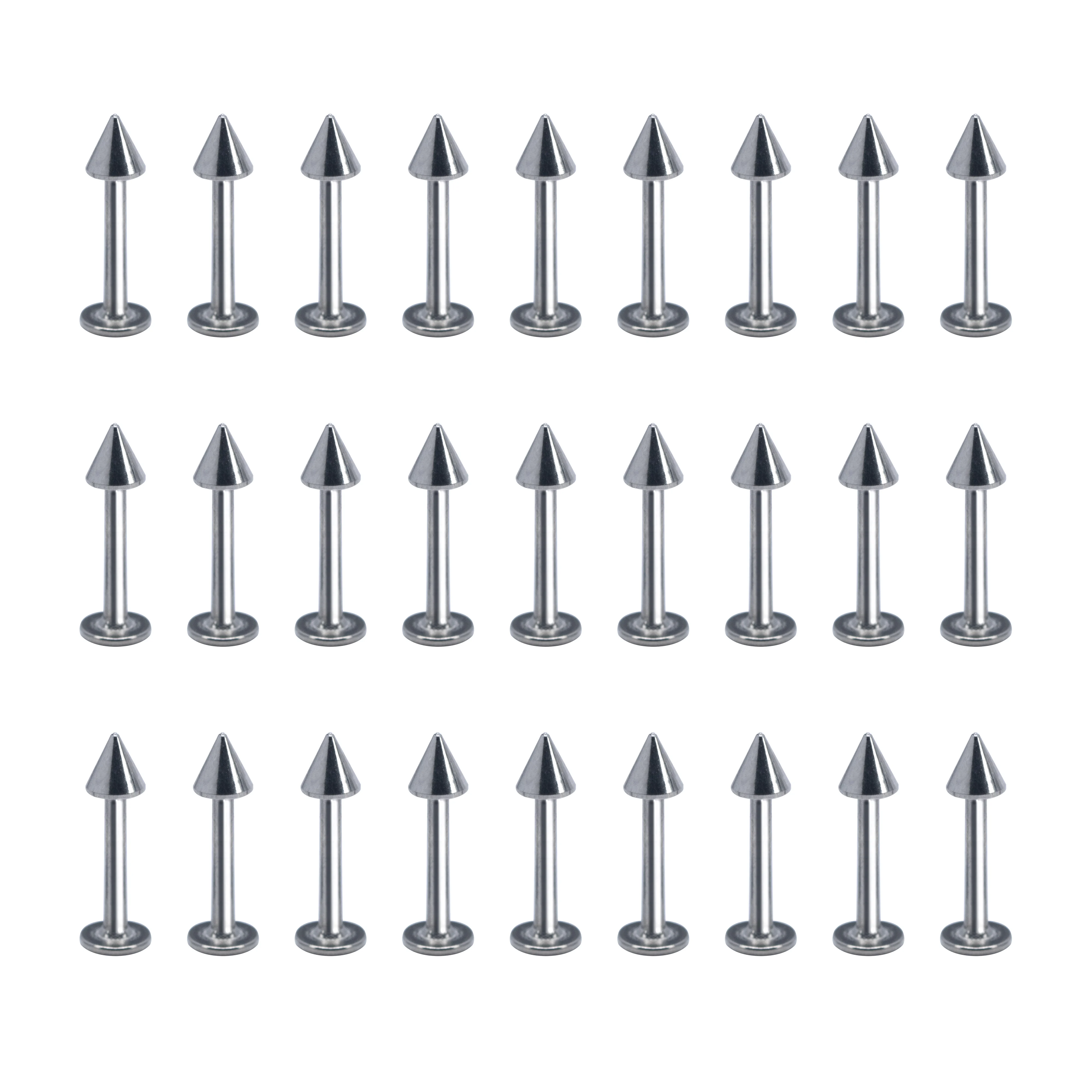 100-150-200-Pcs-A-Lot-16G-Surgical-Steel-Labret-Ring-Lip-Piercing-Ear ...