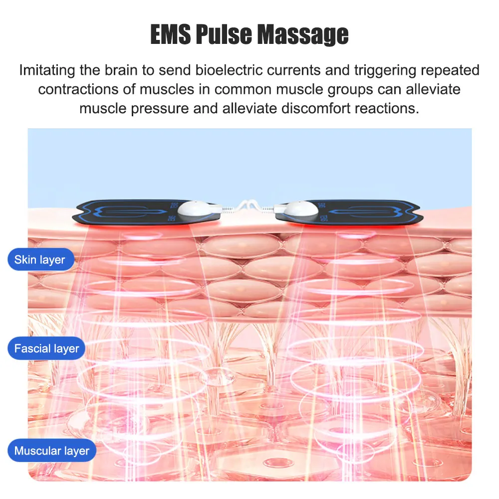Generic Ems Tens Unit Muscle Stimulator 6-Mode Tens Machine For Pain ...
