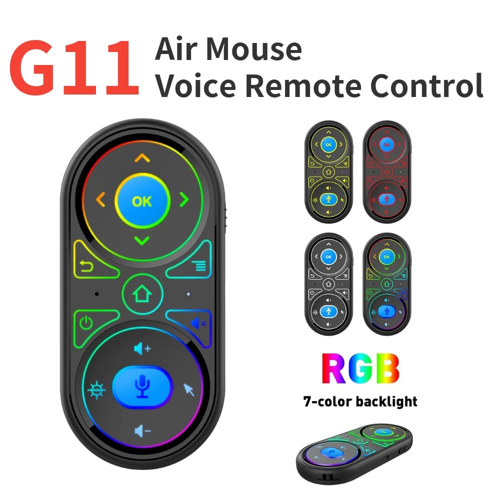 G11 Air Mouse Universal Remote Control Google Smart Voice Control 2.4g ...
