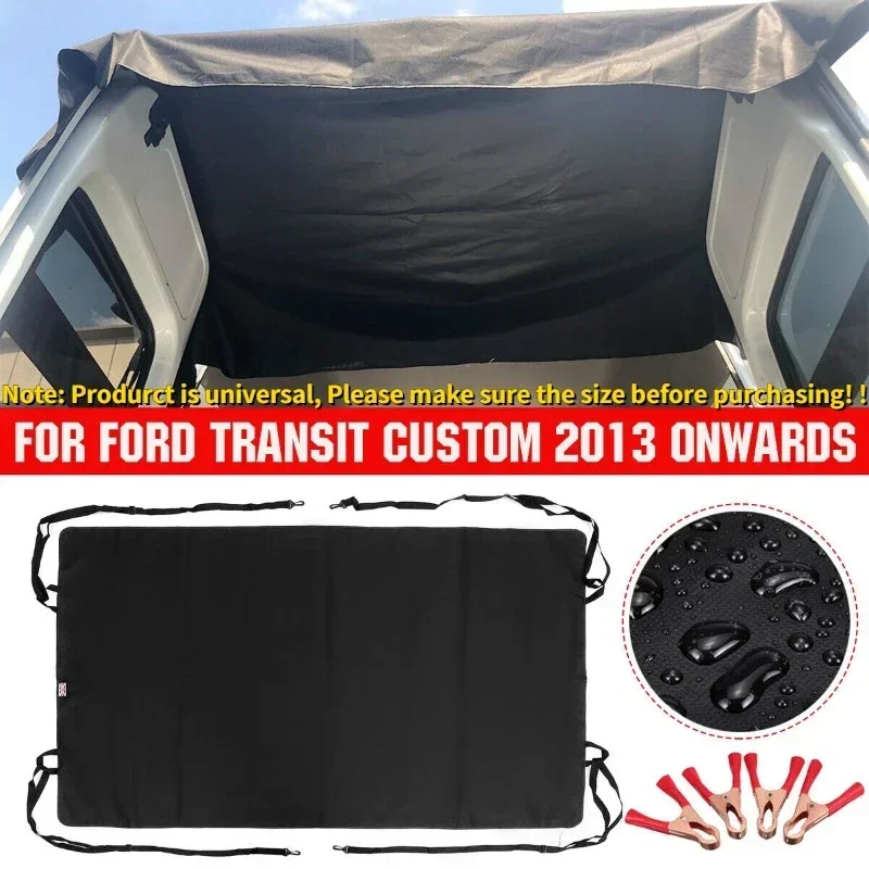 210D-Black-Rear-Barn-Door-Awning-Cover-Fit-for-Ford-Transit-Custom-2013 ...