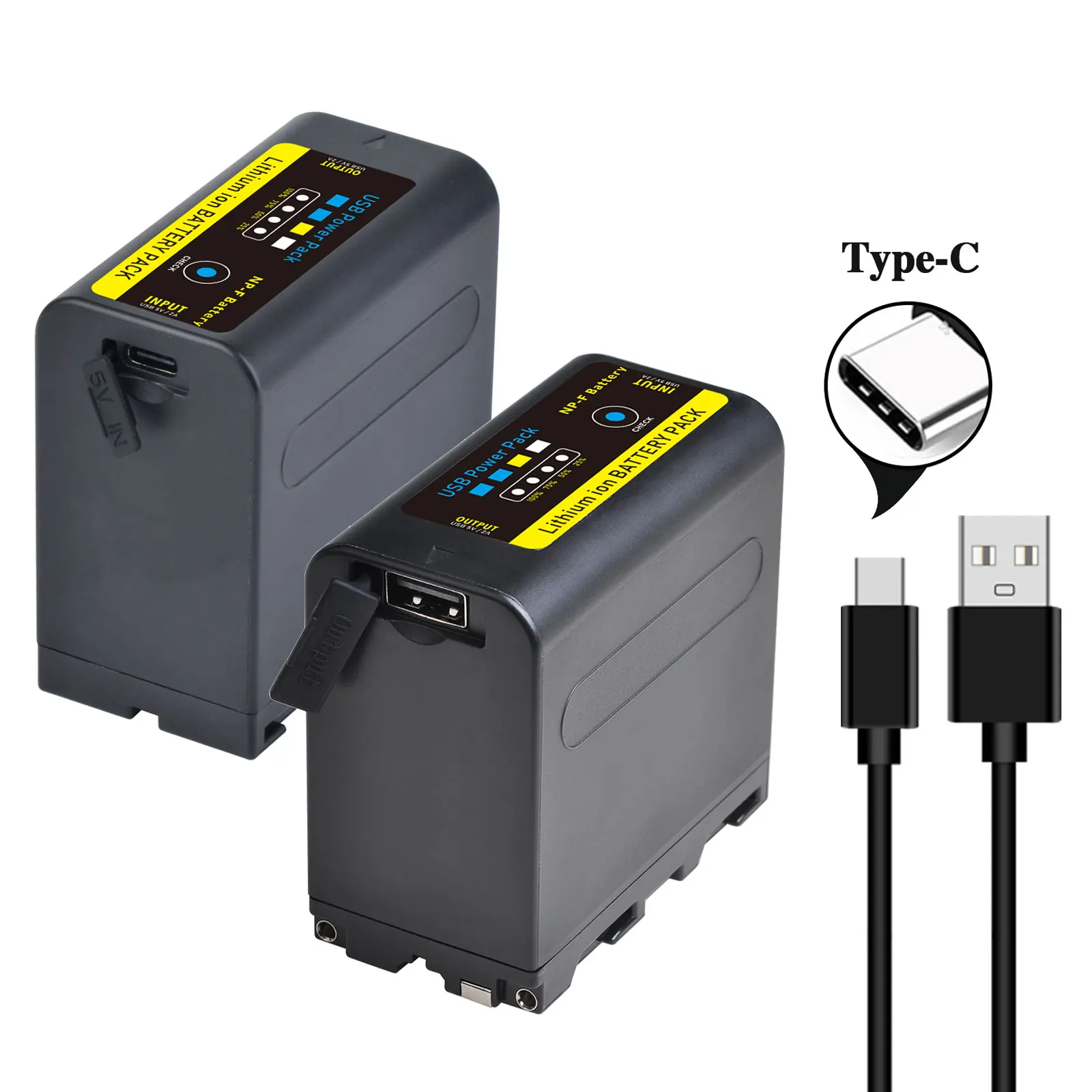 USB Output NP 980 NP F970 NP F960 NP F970 Batteries with LED Power Indicator for SONY HVR HD1000 ...