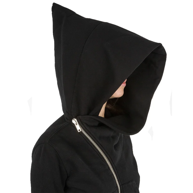 Oblique Zipper Hoodie Mens | Diagonal Zipper Hoodie | Cloak Hoodie ...