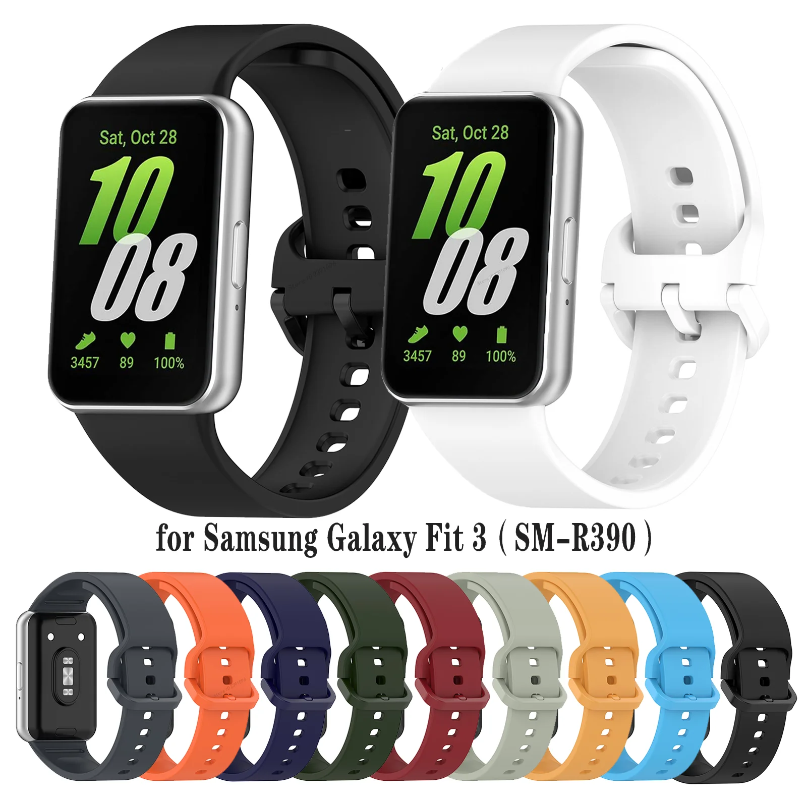 Silicone Strap For Samsung Galaxy Fit 3 Watch Band Replacement Sport ...