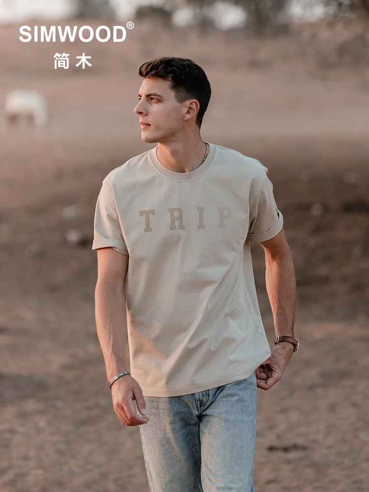 SIMWOOD-2024-Summer-New-Oversize-240gsm-Cool-Feeling-Sorona-Fabric-Comfortable-T-shirts-Men ...