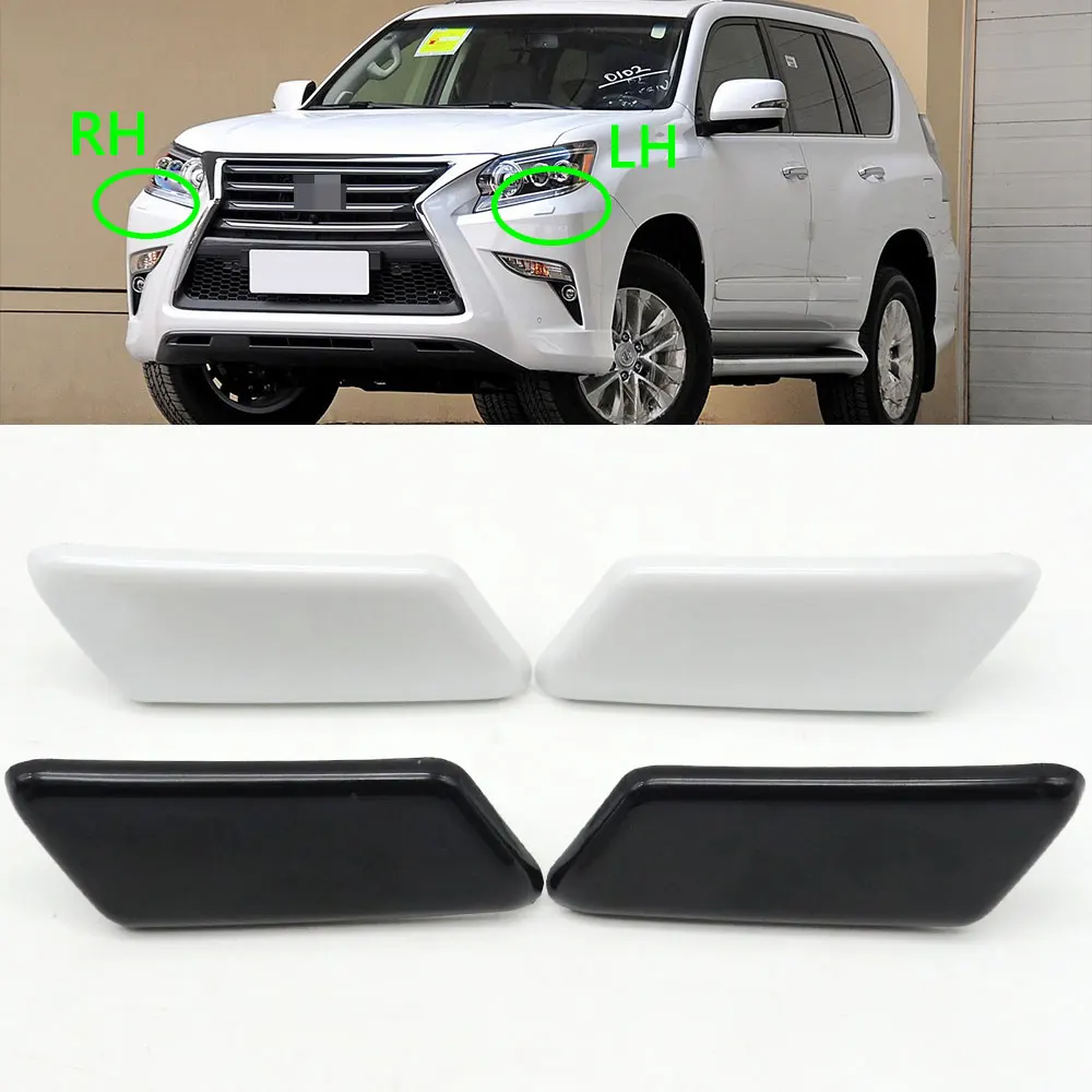Car Exterior Left Right Front Bumper Headlamp Cap Lid Head Light Washer ...