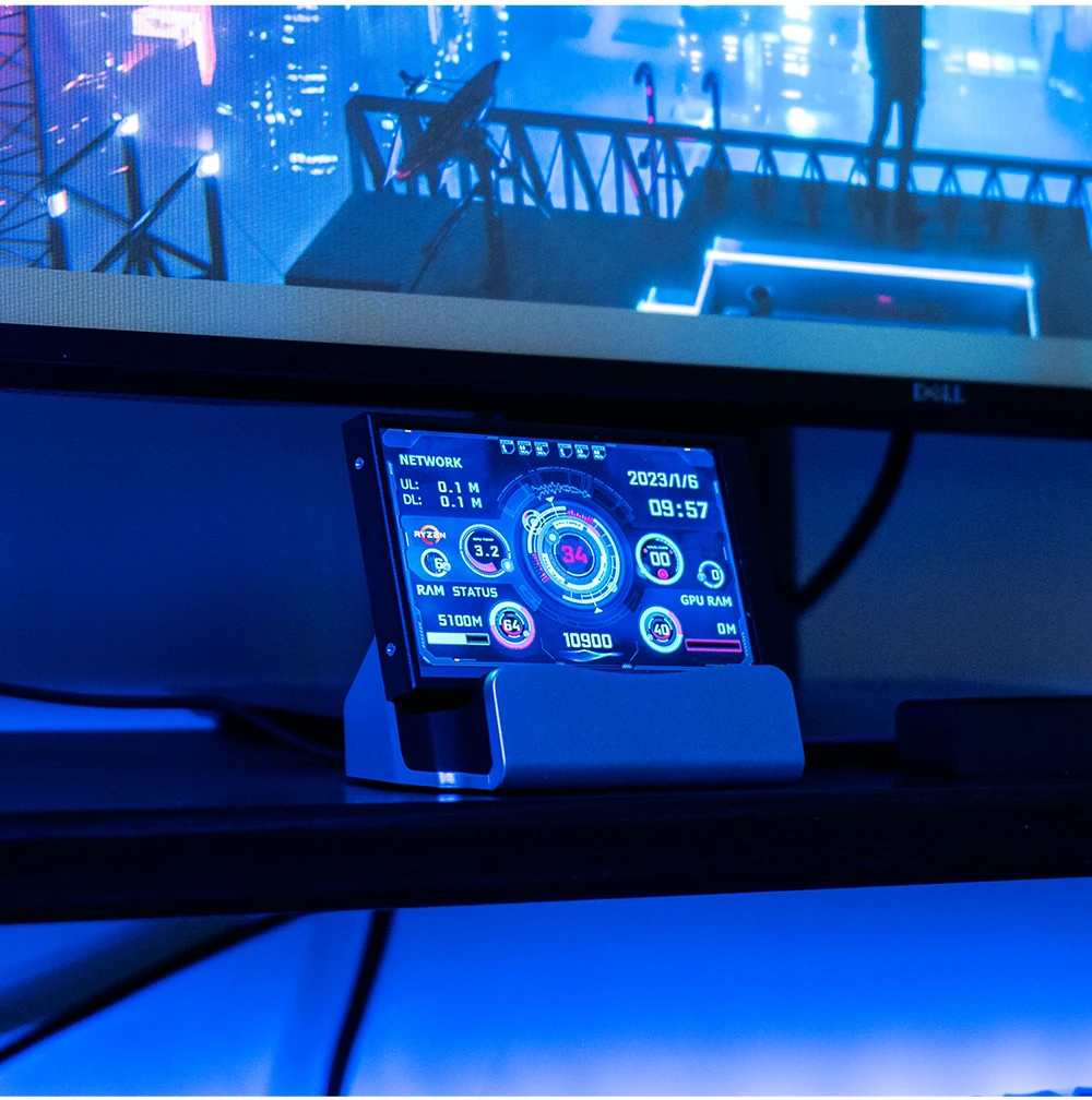 Generic 3.5 Inch 5 Inch IPS Screen USB C Port CPU RAM HDD Monitor USB ...