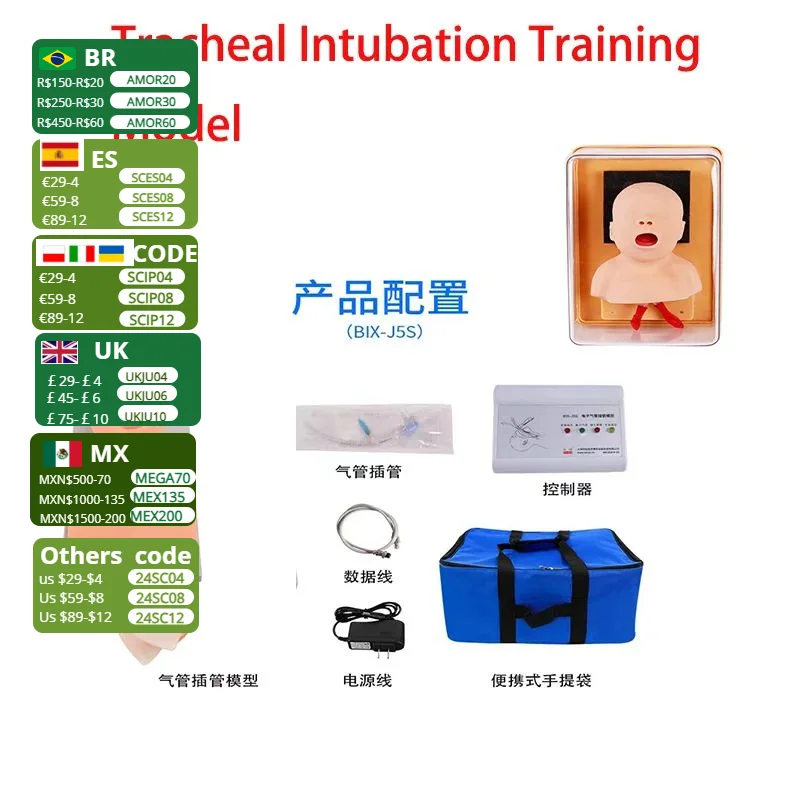 Adult-Neonatal-Tracheal-Intubation-Model-Analog-Double-Lung-and-Stomach ...