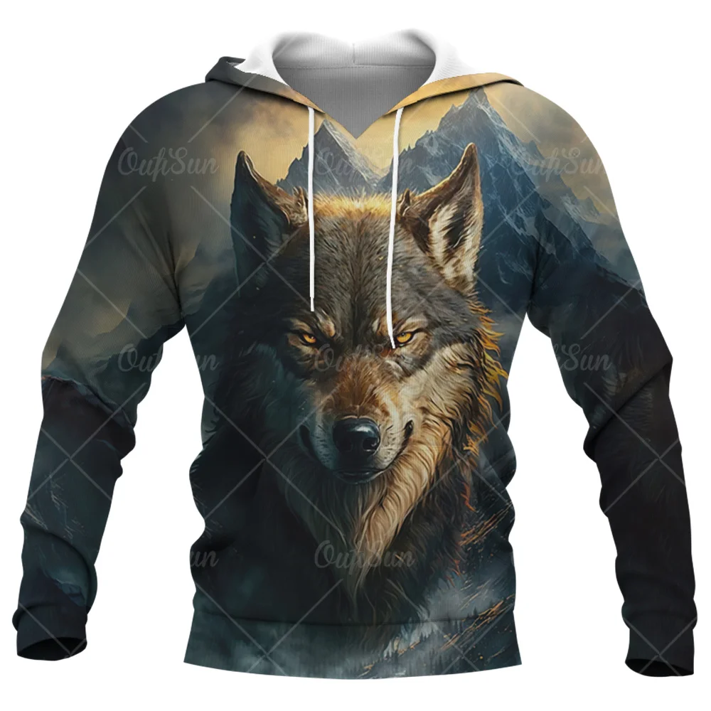 Sudadera-con-capucha-con-estampado-3d-de-lobo-Animal-para-hombre-y ...